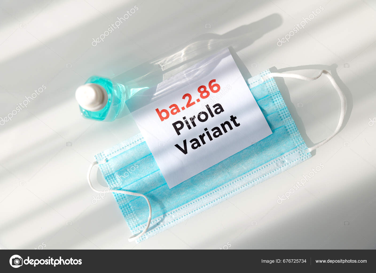 Medical Mask Antiseptic Sheet Text Pirola Variant Concept Medical ...