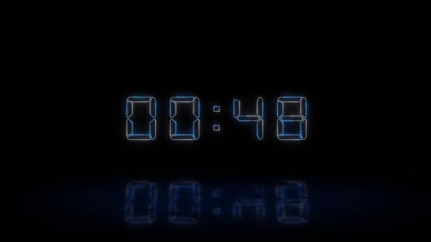 Digital Clock Time Animation Beginning Every Hour Simple Led Twenty — Stock Video © Infi.Studio ...