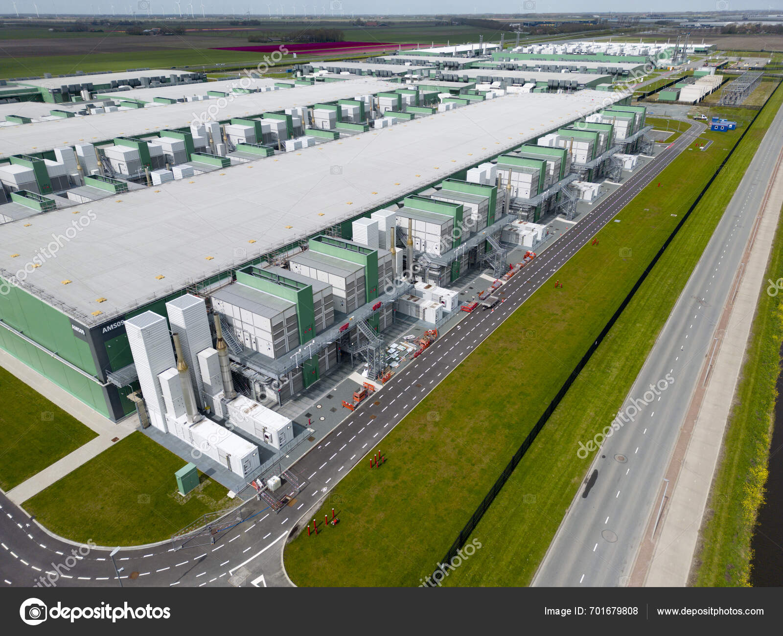 Aerial View Large Datacenter Noord Holland Netherlands — Stock ...