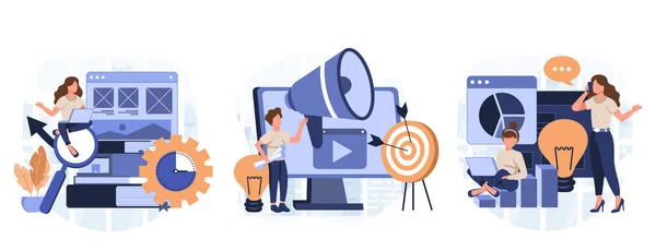 Devops Concept Isolated Person Situations Collection Scenes Programmers Working Software Stock ...