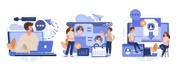 Devops Concept Isolated Person Situations Collection Scenes Programmers ...