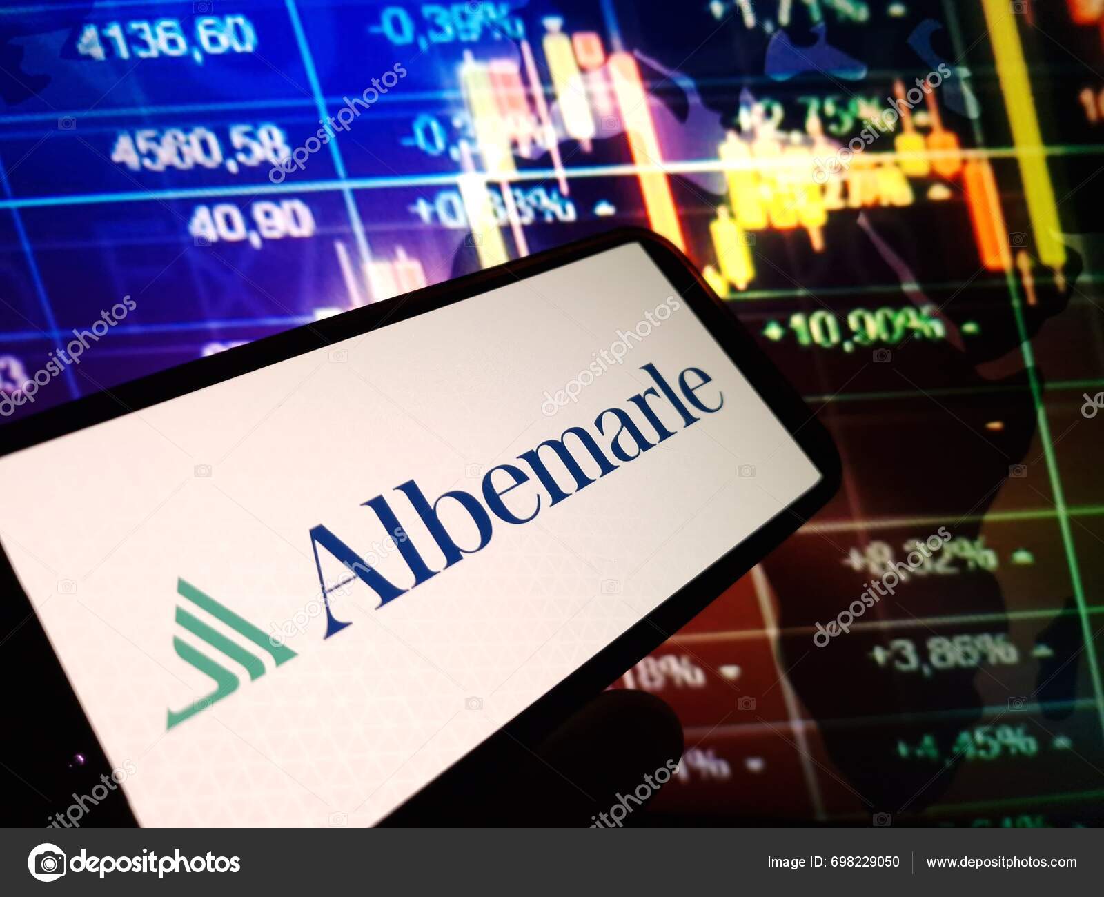 Konskie Poland January 2024 Albemarle Company Logo Displayed Mobile Phone — Stock Editorial ...