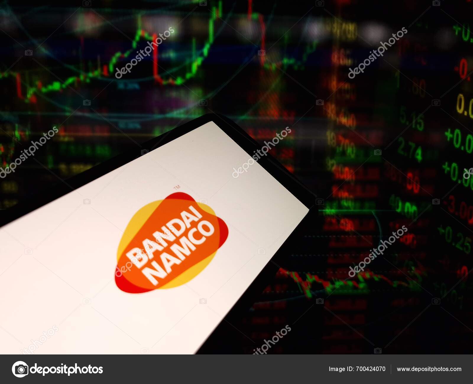 Konskie Poland January 2024 Bandai Namco Company Logo Displayed Mobile — Stock Editorial Photo ...