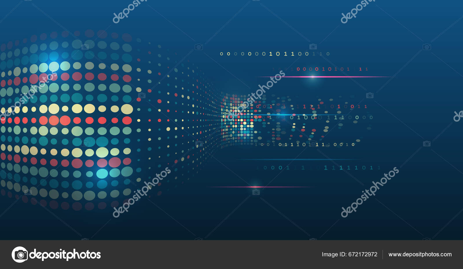 Big Data Visualization Dynamic Array Information Data Sorting Process Big Stock Vector By
