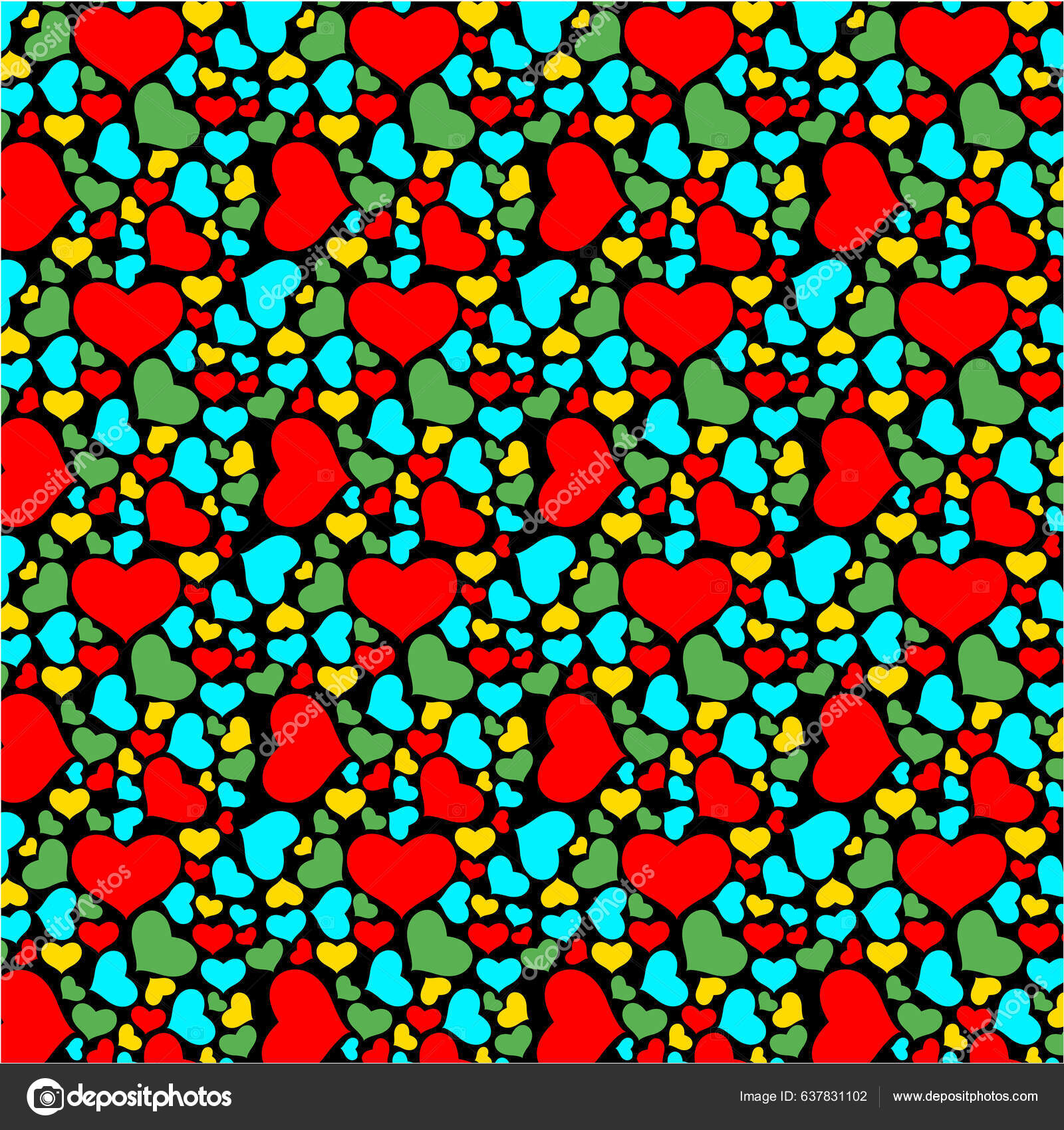 Colorful Hearts Vector Background Texture Stock Vector by ©Typoindia ...
