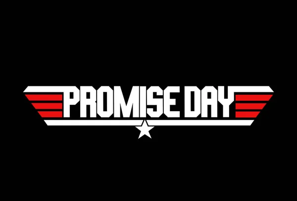 Promise day typography vector icon. Promise day lettering. 2024