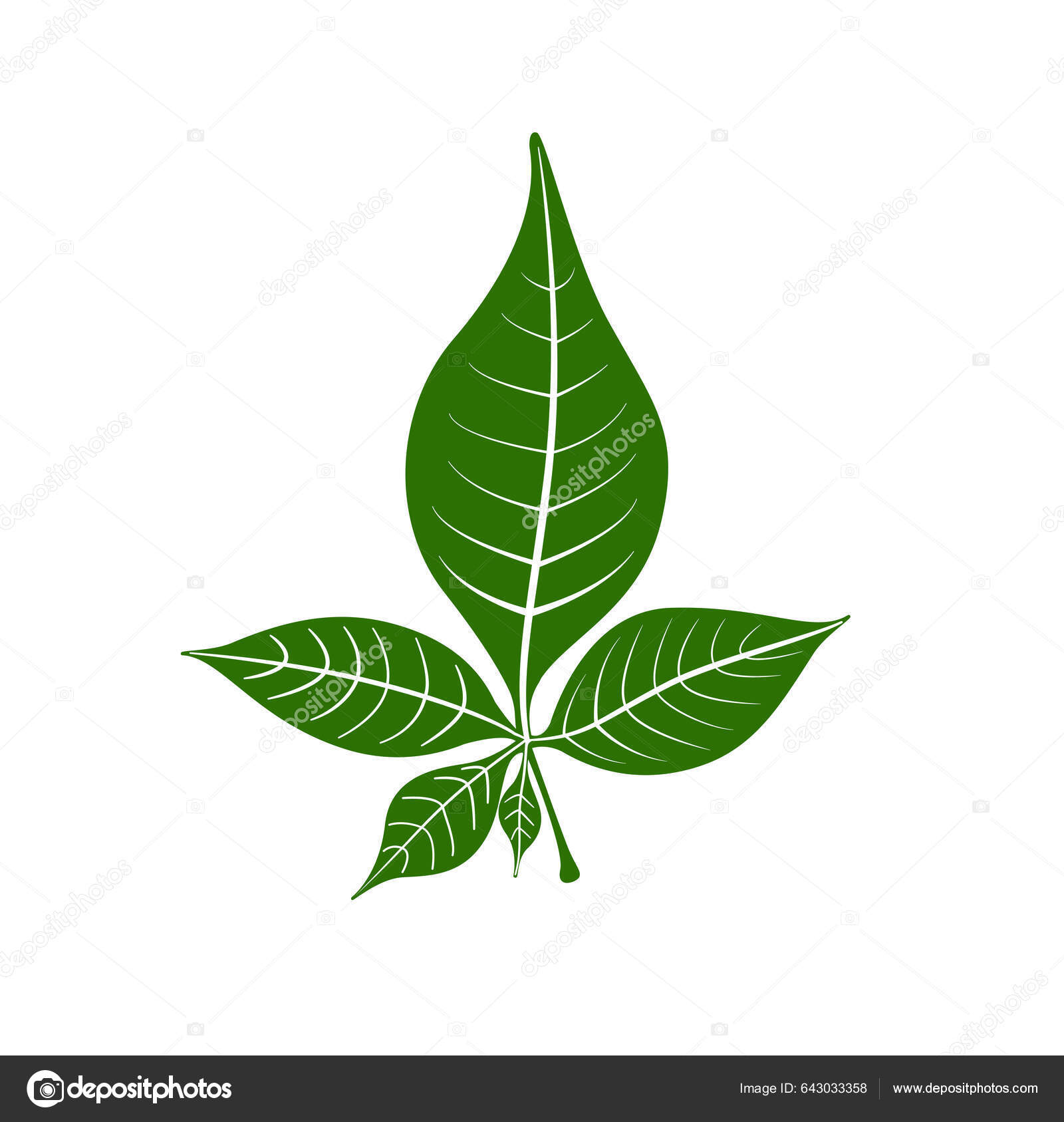 Five Bilva Leaf Belpatra Vector Icon Stock Vector by ©Typoindia 643033358