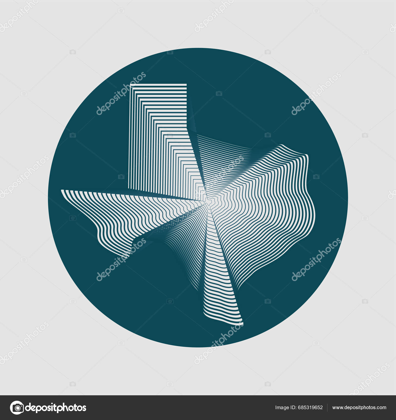 Texas State Map Vector Illustration Form Texas Stock Vector by ...