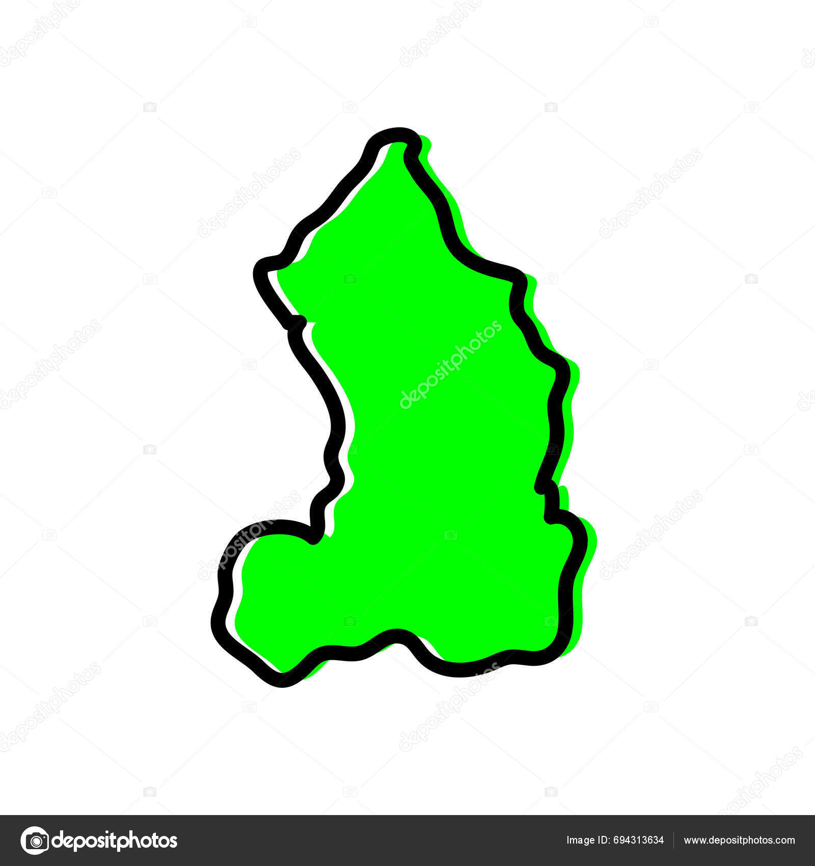 Eastern Province Rwanda Vector Map Illustration Stock Vector by ...
