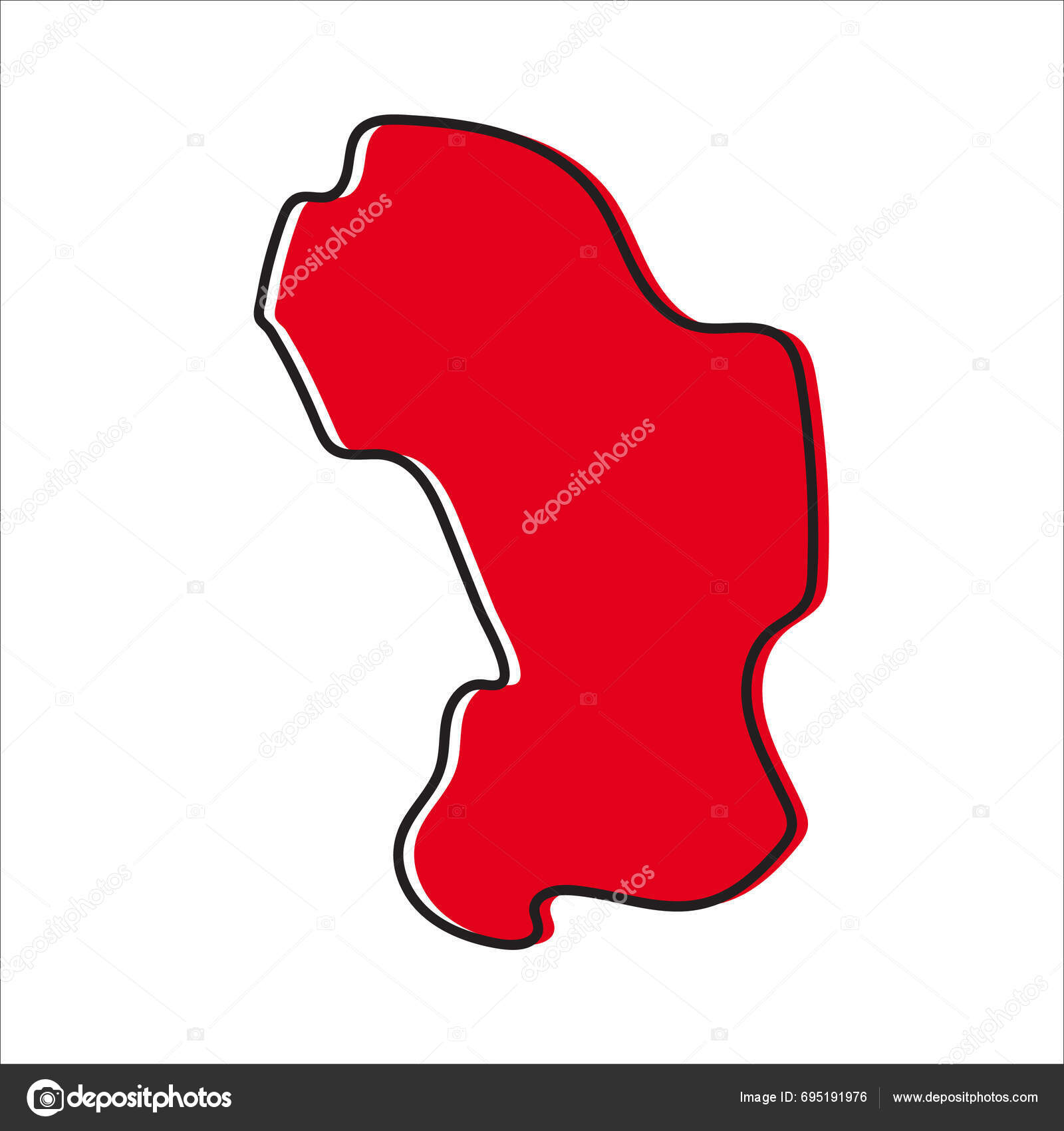 Dagana District Bhutan Vector Map Illustration Stock Vector by ...