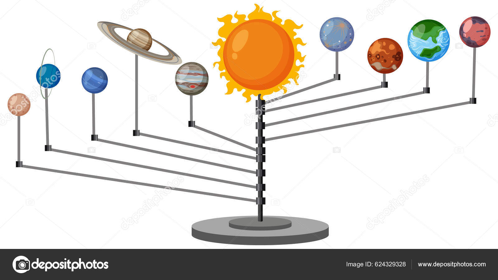 Solar System Model Stand Illustration Stock Illustration by ©brgfx ...