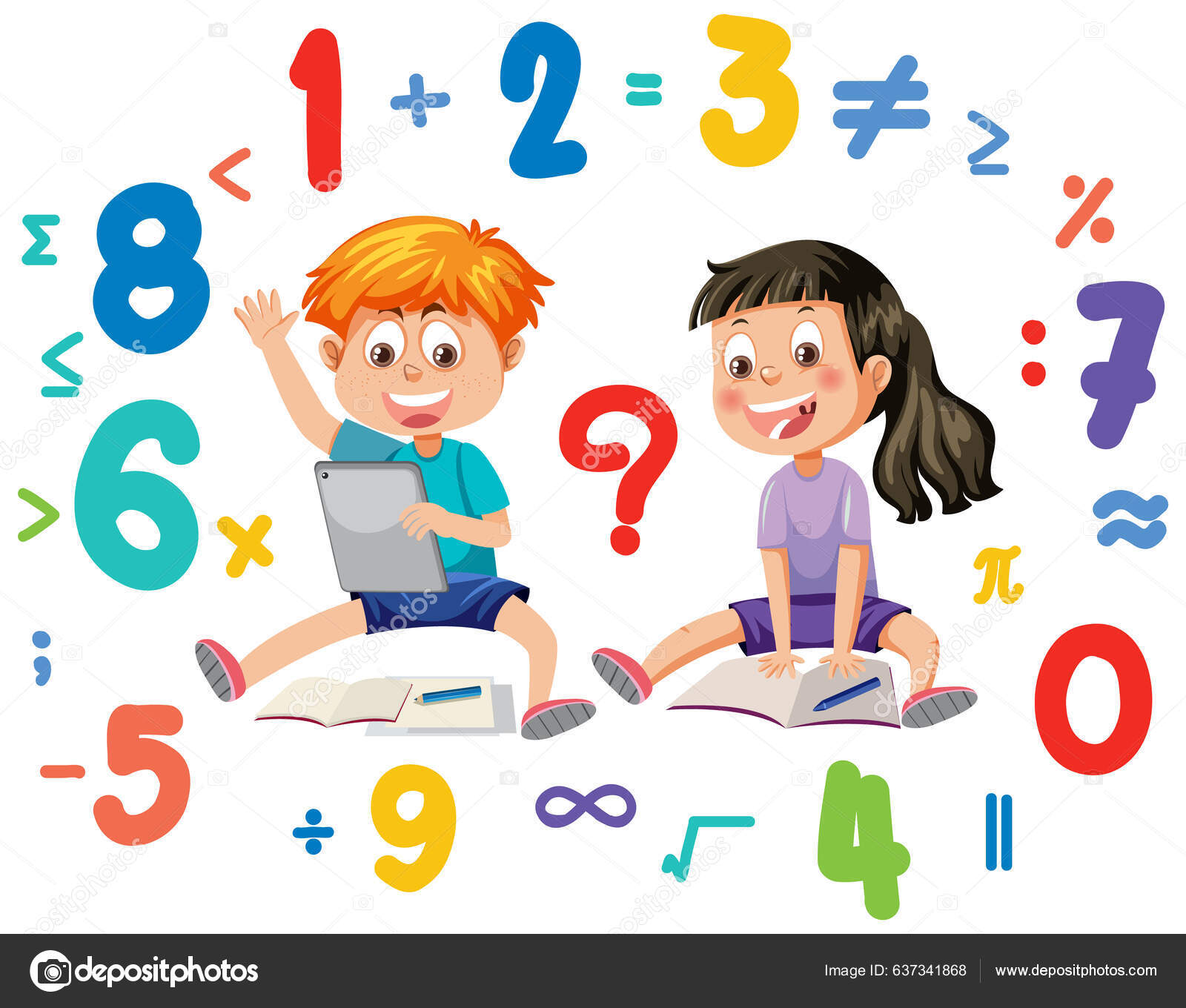 Cartoon Math Numbers