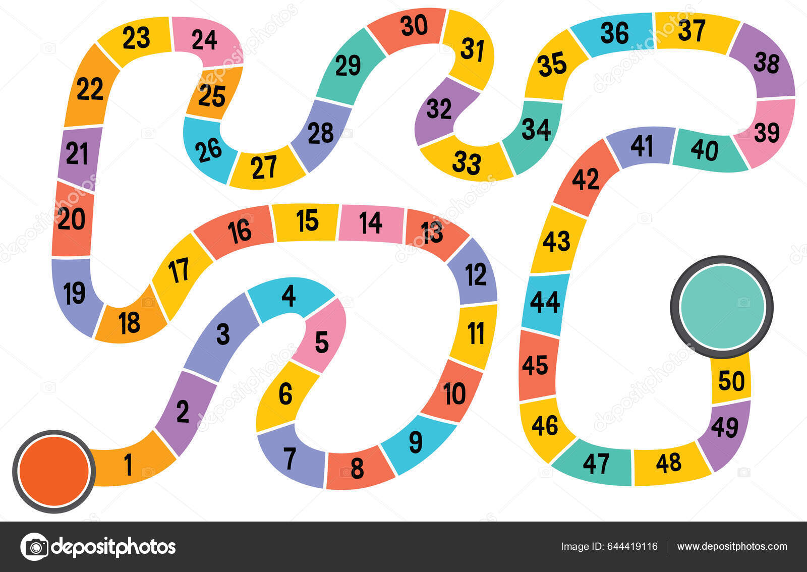 Simple Board Game Template Children Illustration Stock Vector by ©brgfx ...