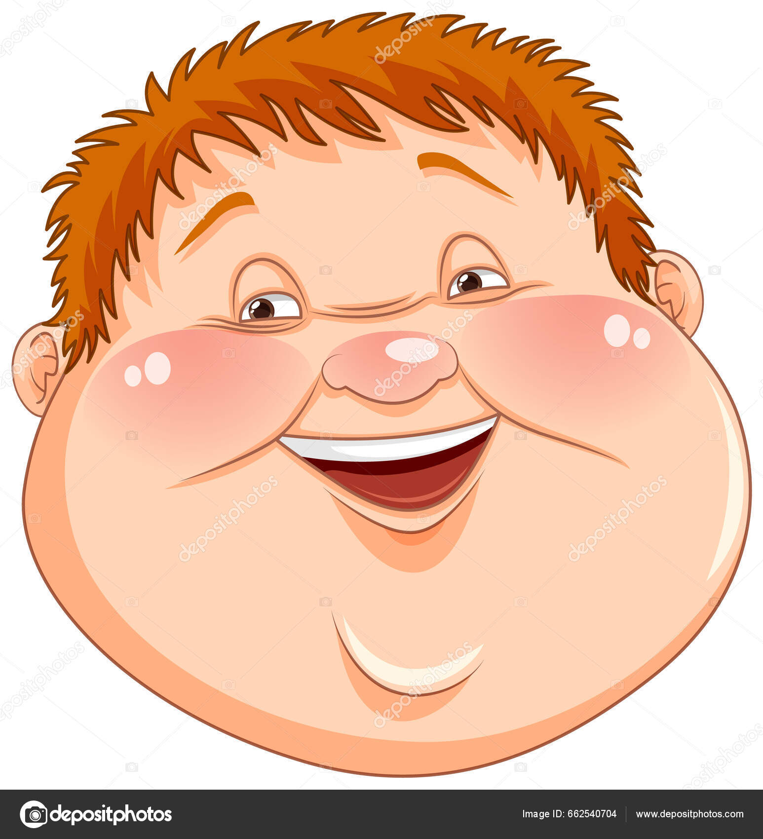 Face Fat Boy Cartoon Illustration Stock Vector by ©brgfx 662540704