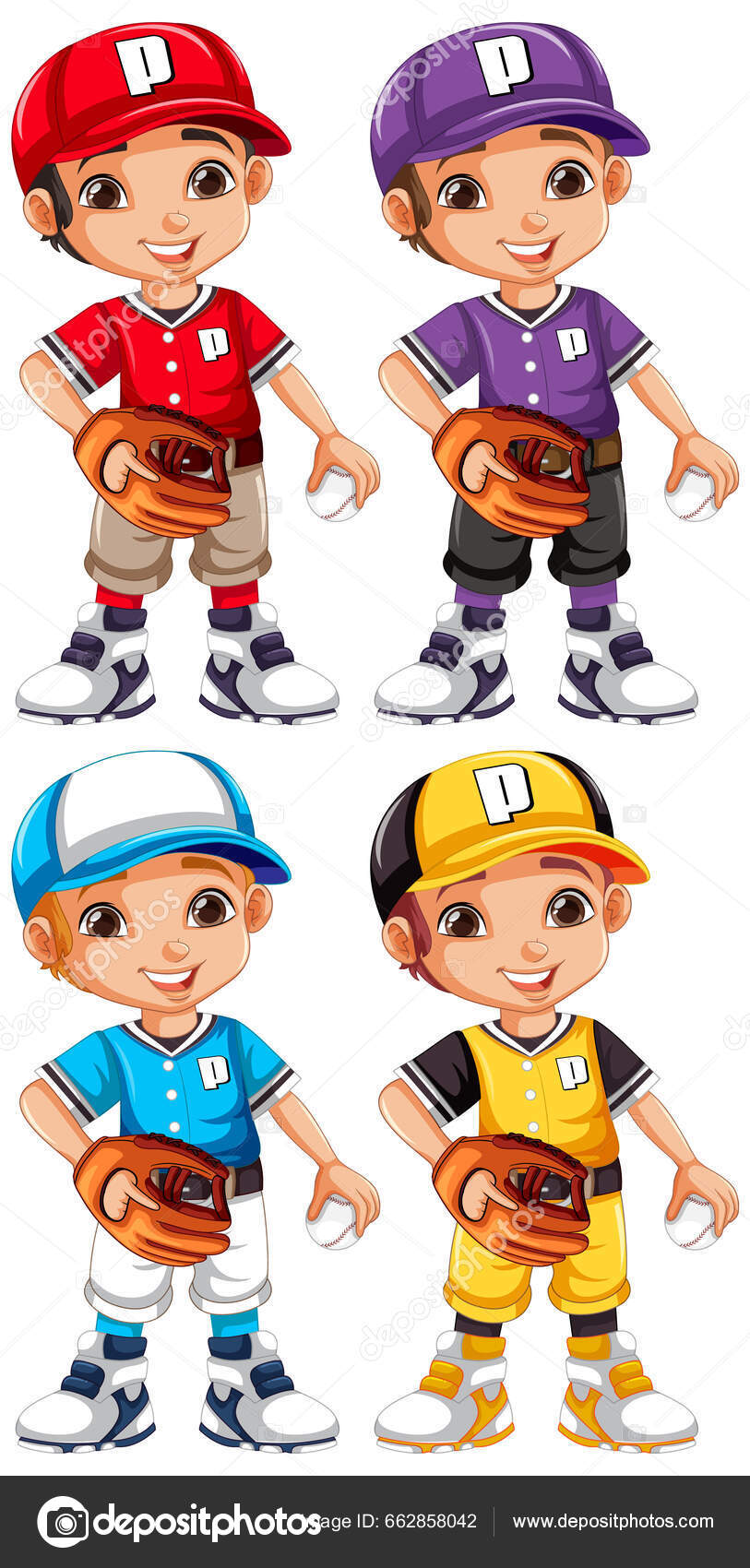 Baseball Player Cartoon Character Illustration Stock Vector by ©brgfx ...