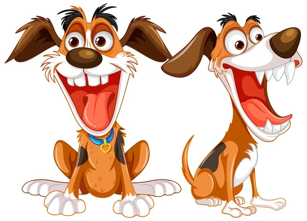 Cute Playful Crazy Dog Cartoon Illustration Stock Vector by ©brgfx ...