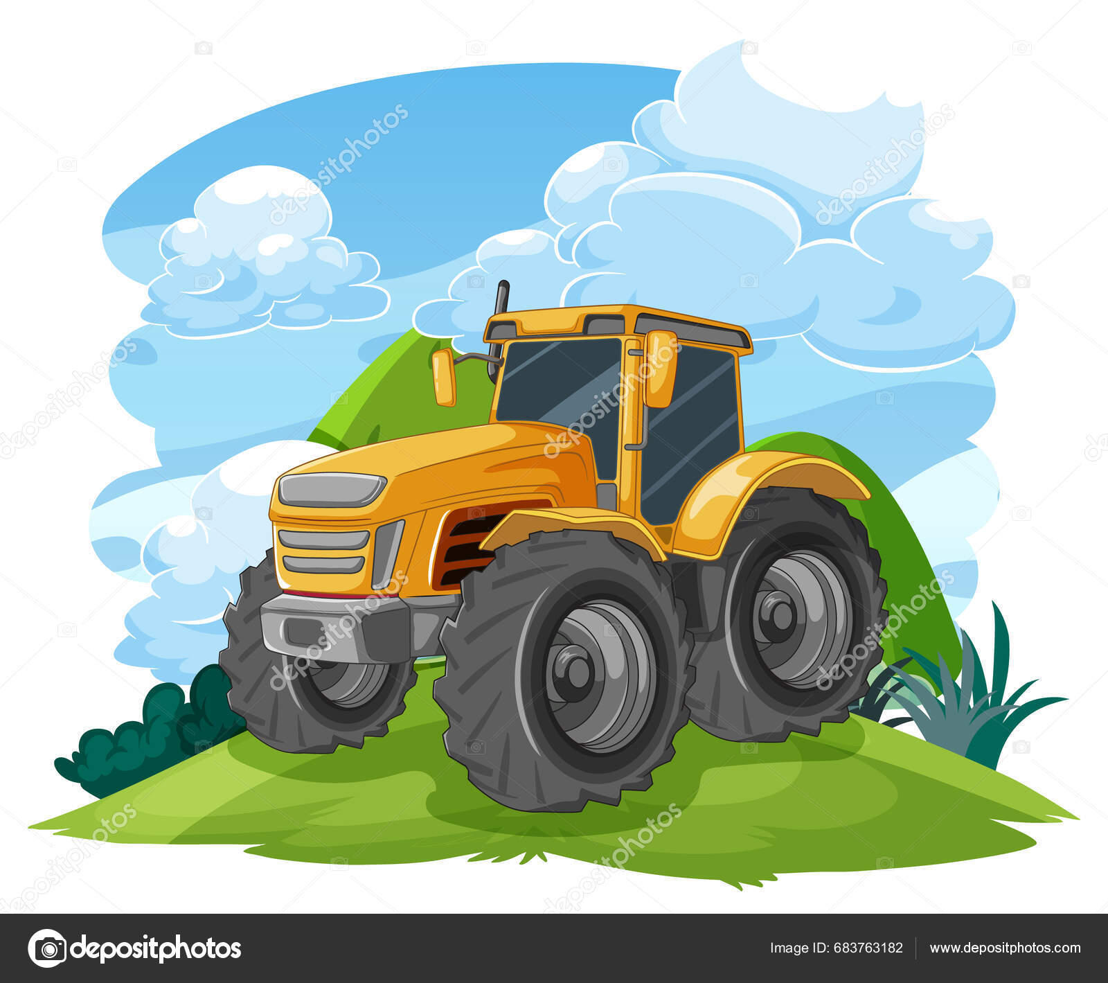 Tractor De Dibujos Animados