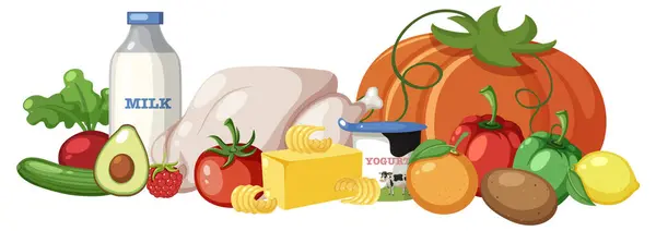 Food background cartoon Stock Photos, Royalty Free Food background ...