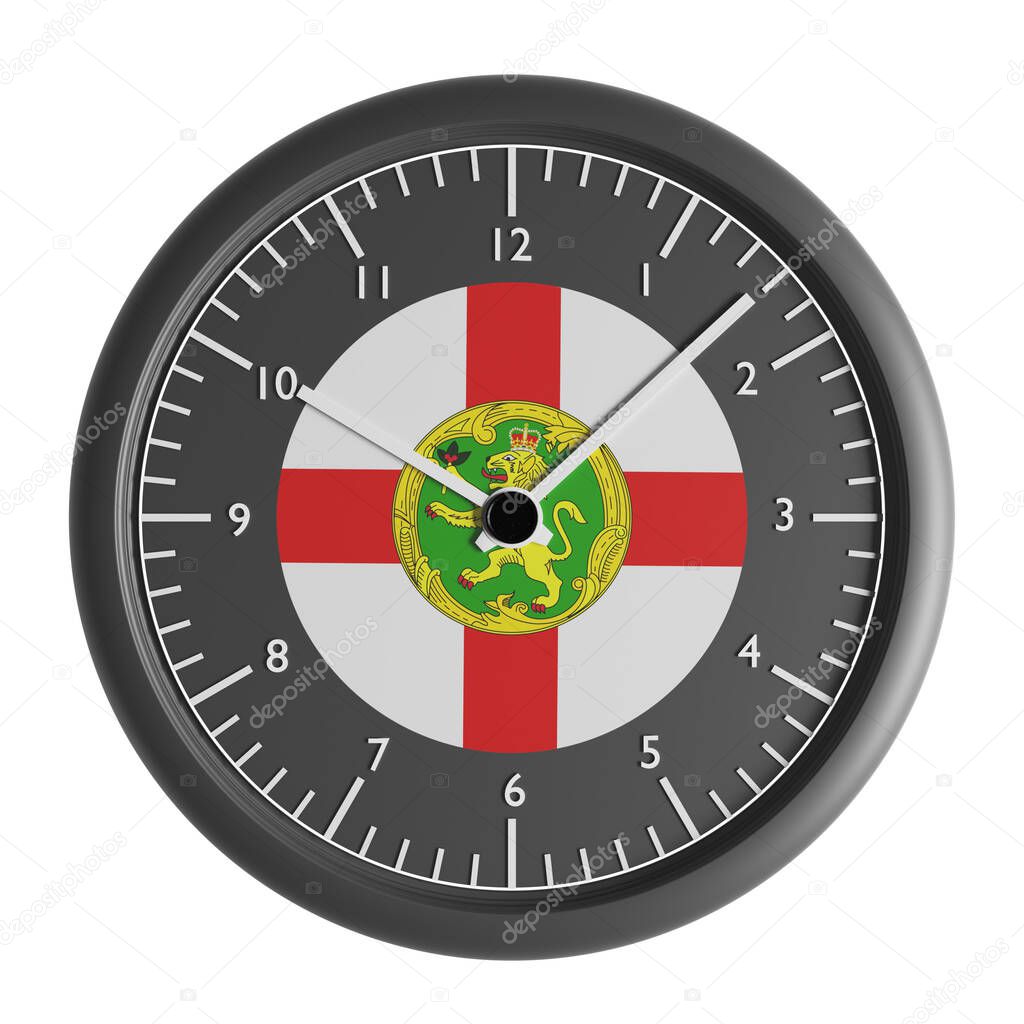 Signos y símbolos. Elemento de diseño. Ilustración 3D. Reloj de pared ...