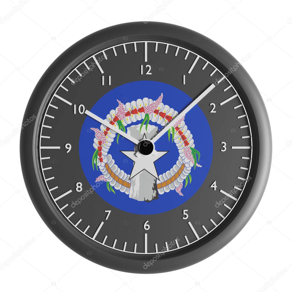 Signos y símbolos. Elemento de diseño. Ilustración 3D. Reloj de pared ...