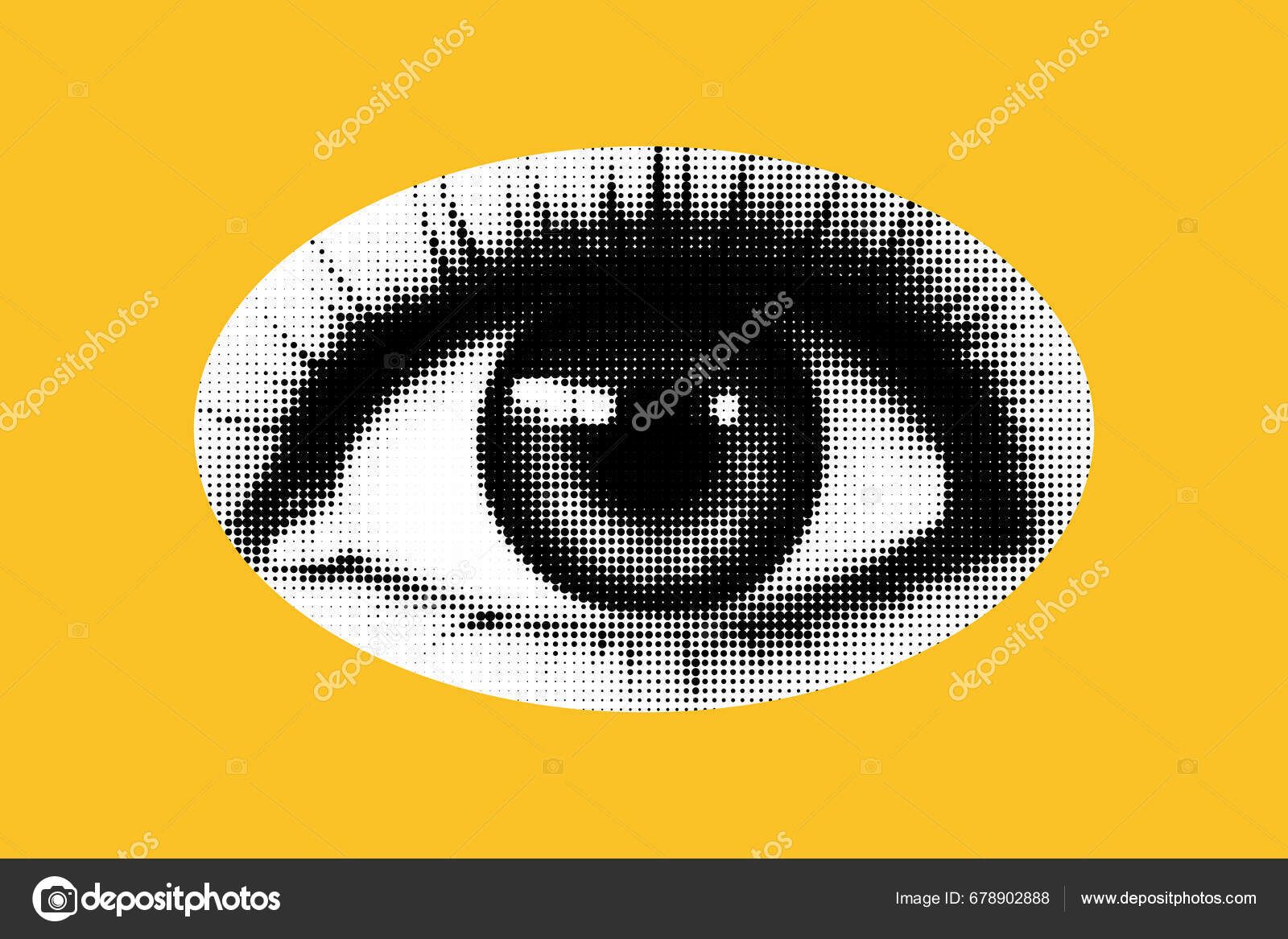 Eye Cut Out Magazine Isolated Png Vector Halftone Elements Collage ...