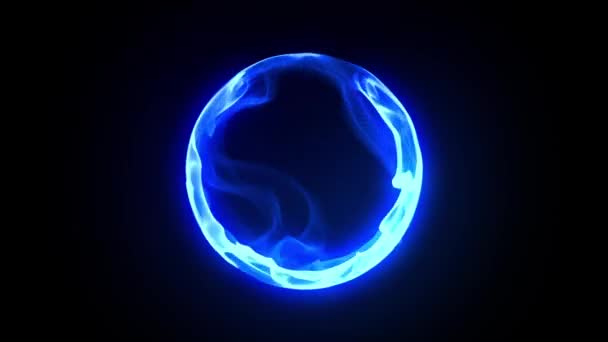 Blue Energy Plasma Ball Loop Alpha Matte Renderings Animations — Stock ...