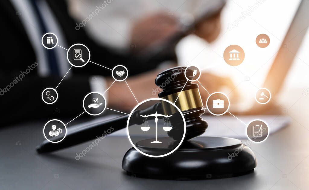Derecho inteligente, iconos de asesoramiento jurídico y herramientas de ... Derecho inteligente, iconos de asesoramiento jurídico y herramientas de ...