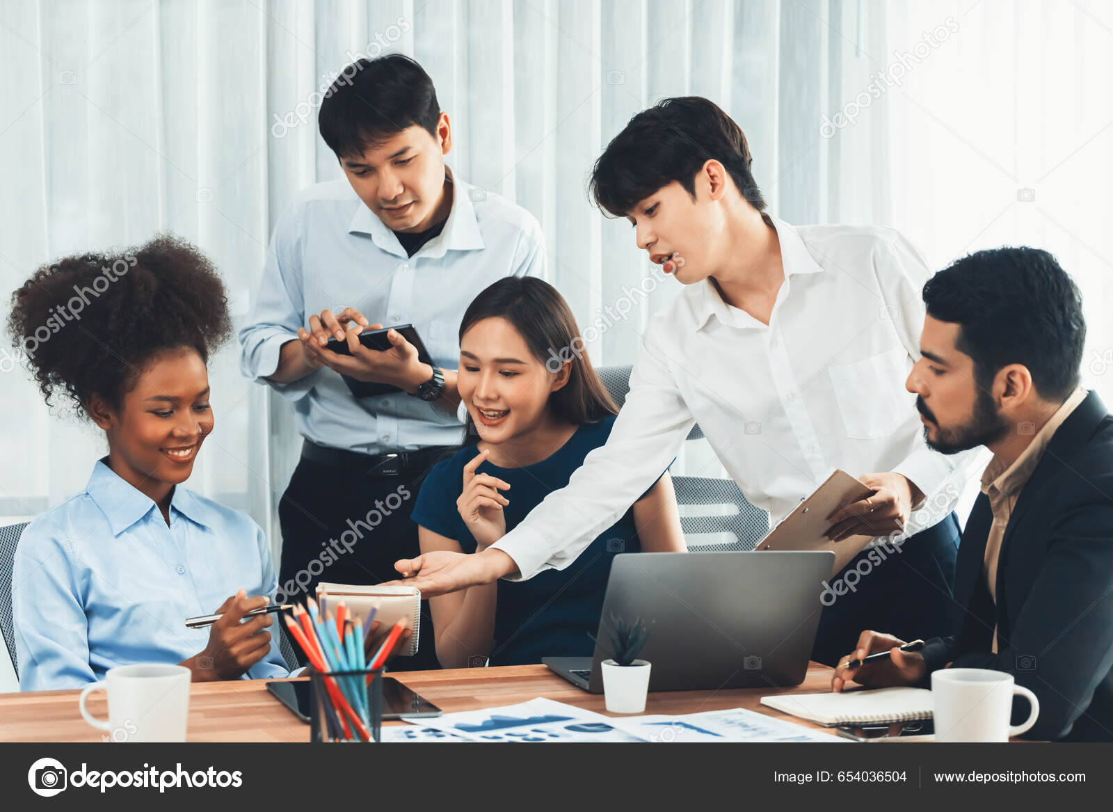 Happy Diverse Office Workers