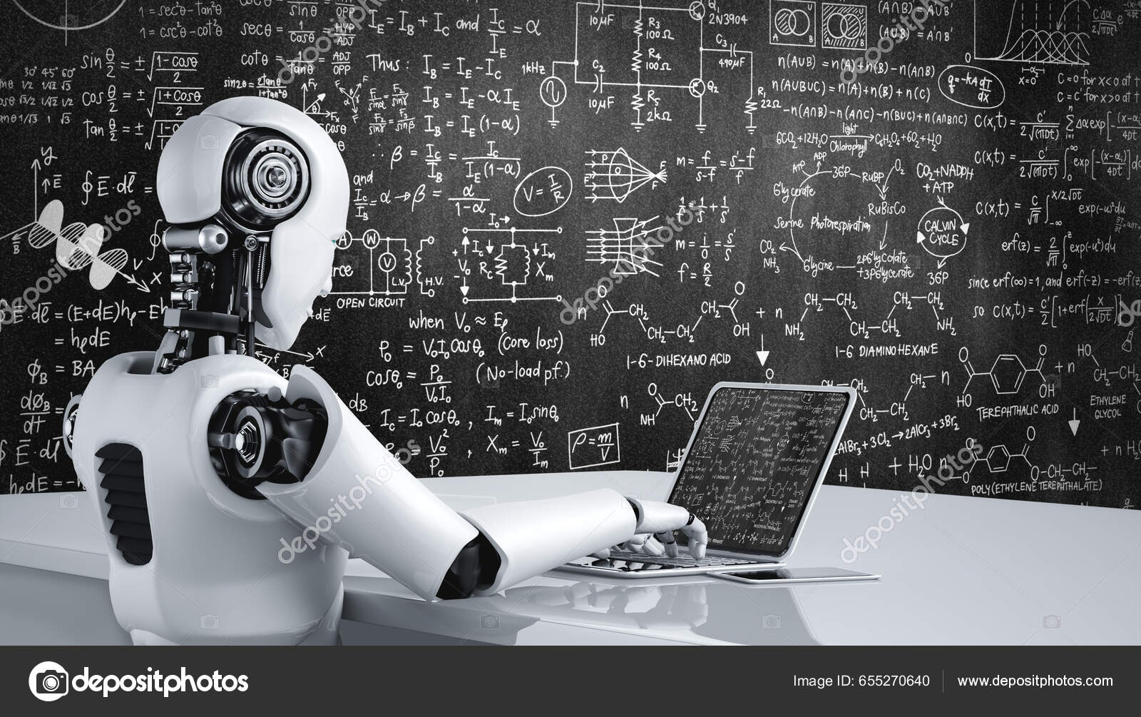 Mathematic Equations Modish Formula Computer Screen Showing Concept ...