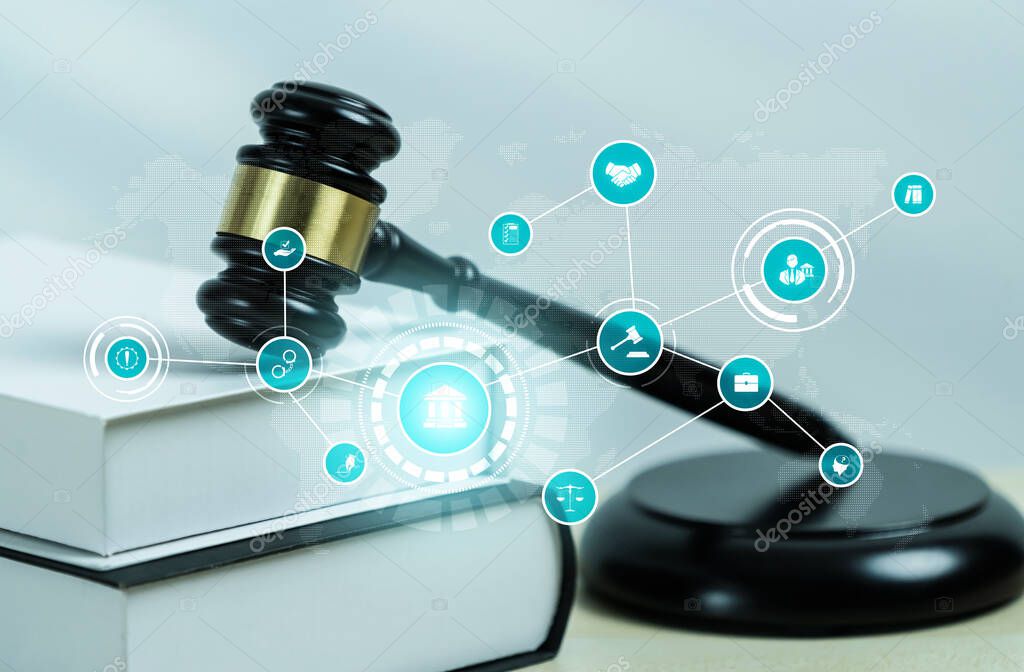 Derecho inteligente, iconos de asesoramiento jurídico y herramientas de ... Derecho inteligente, iconos de asesoramiento jurídico y herramientas de ...