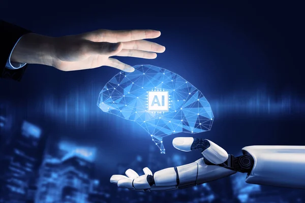 Rendering Futuristic Robot Technology Development Artificial Intelligence Machine Learning ...