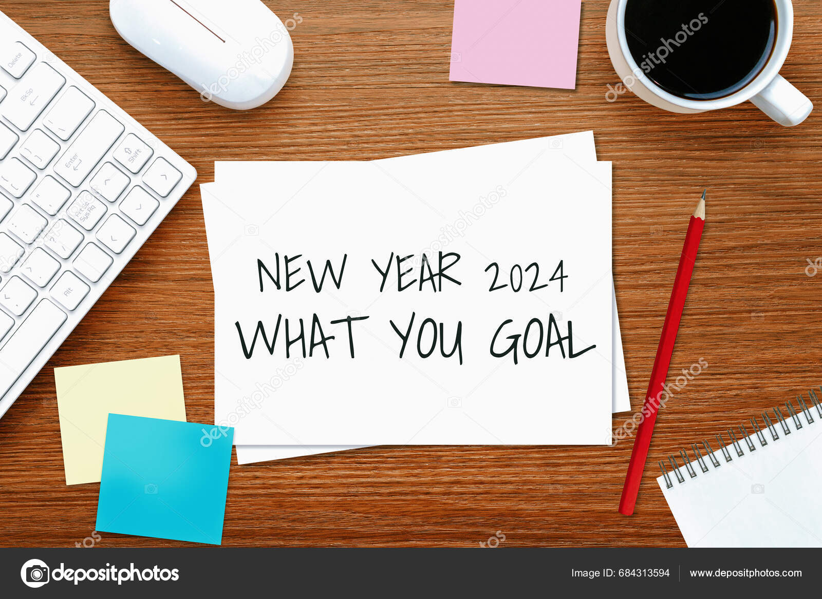 2024 Happy New Year Resolution Goal List Plans Setting Business Stock ...