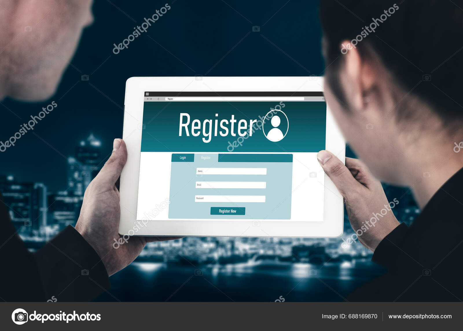Online Registration Form Modish Form Filling Internet Website — Stock ...