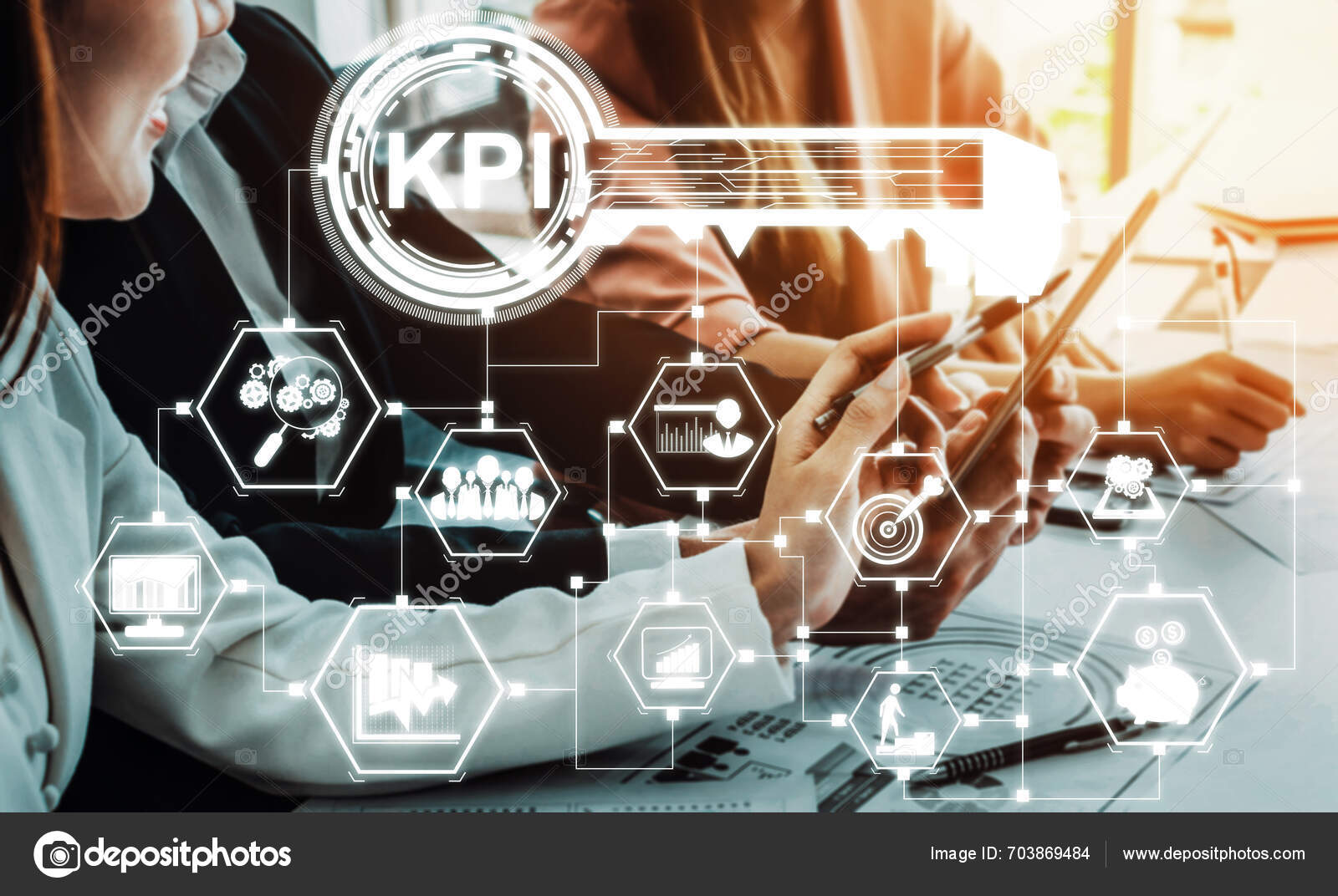 Kpi Key Performance Indicator Business Concept Modern Graphic Interface ...