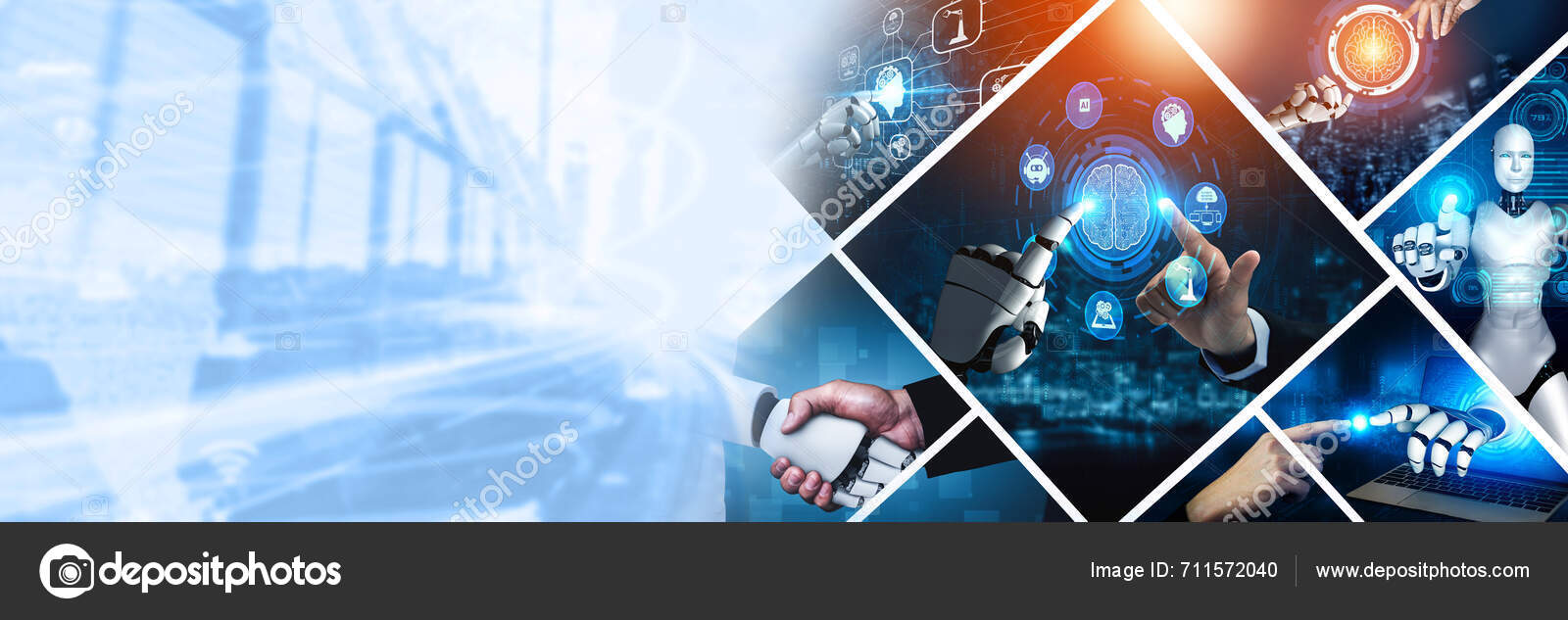 Human Interact Artificial Intelligence Virtual Assistant Robot Concept ...