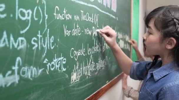 Skilled Asian Girl Writing Engineering Prompt Programing System While ...