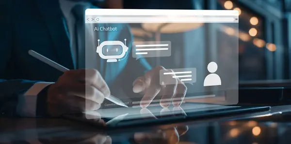 El ser humano interactúa con la inteligencia artificial de inteligencia ...