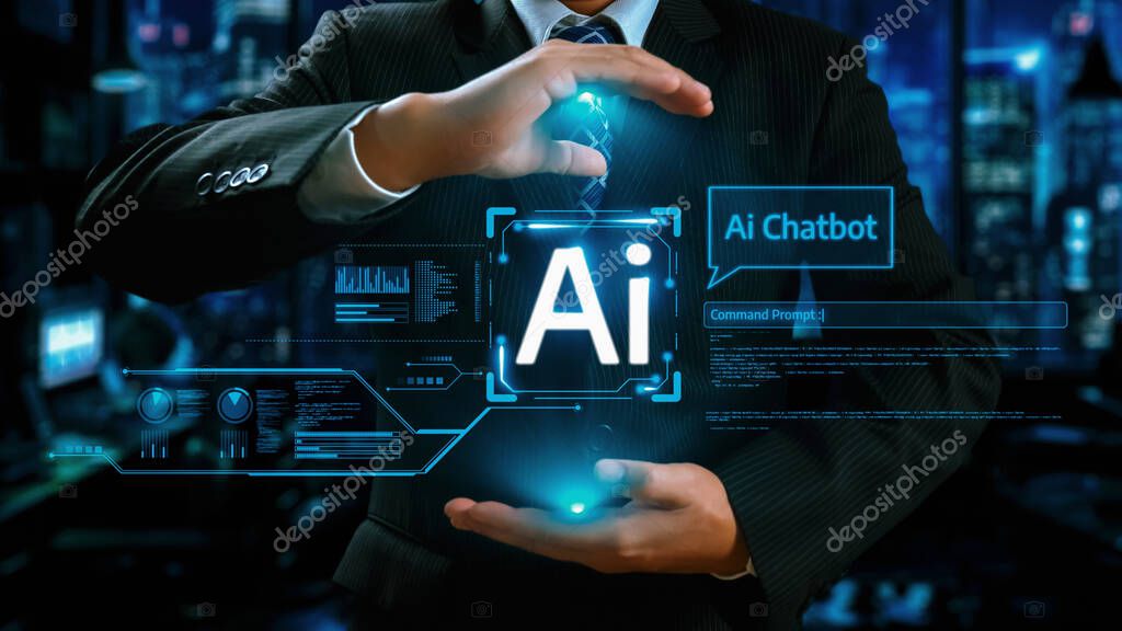 El ser humano interactúa con la inteligencia artificial de inteligencia ...