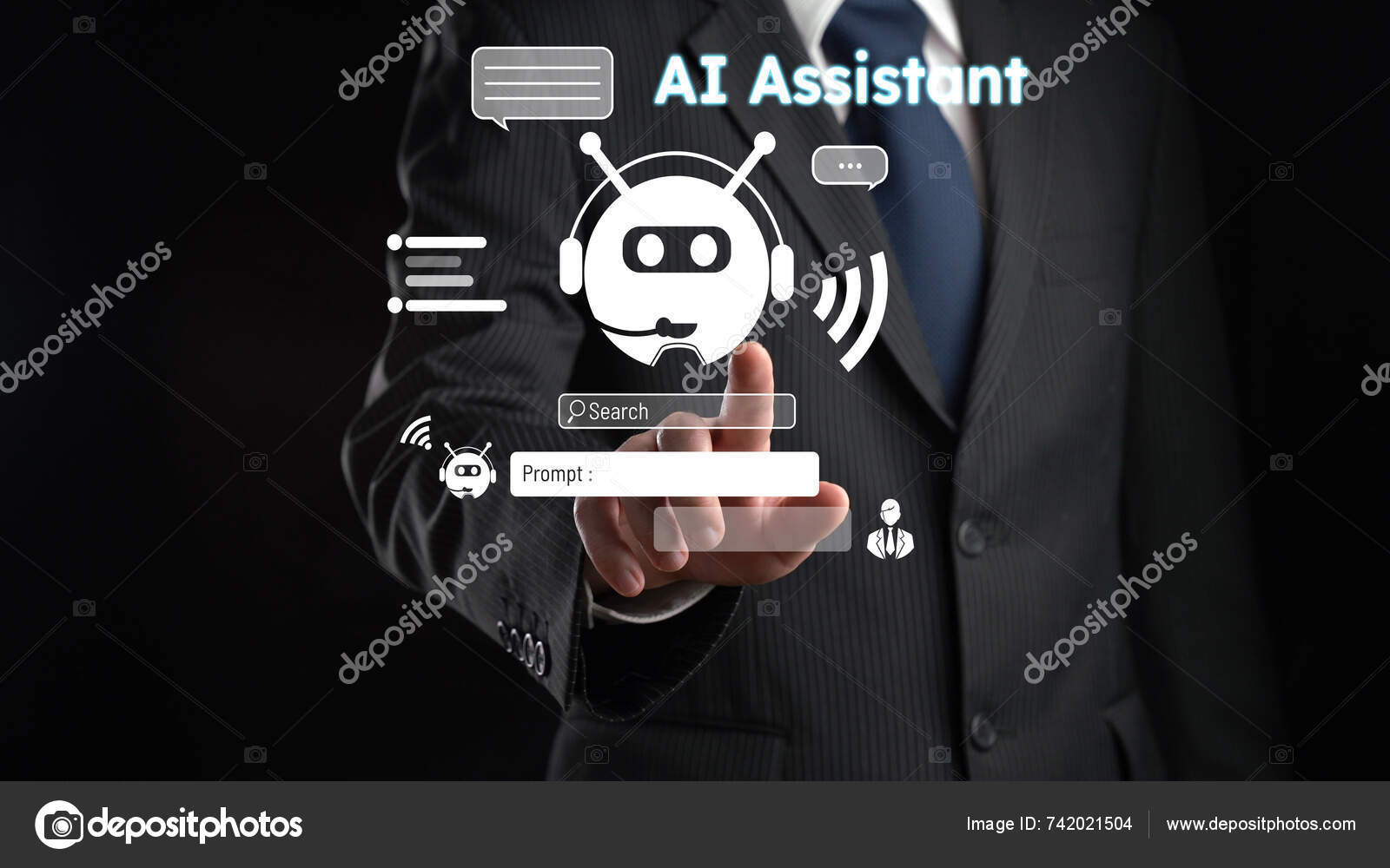 Human Interact Artificial Intelligence Virtual Assistant Chatbot ...