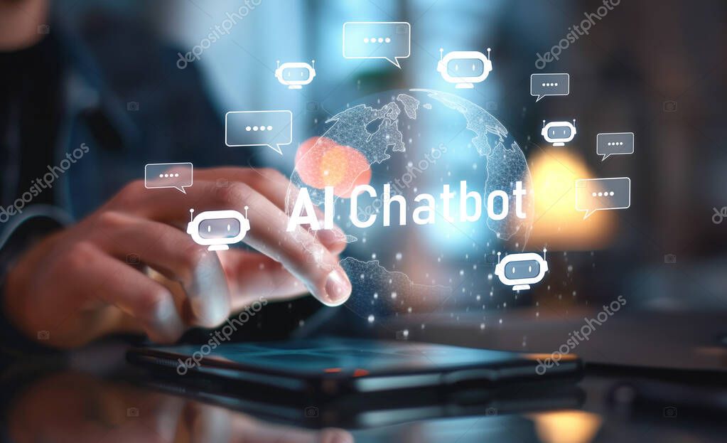 El ser humano interactúa con la inteligencia artificial de inteligencia ...