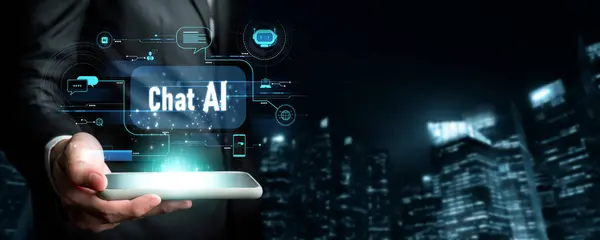 El ser humano interactúa con la inteligencia artificial de inteligencia ...