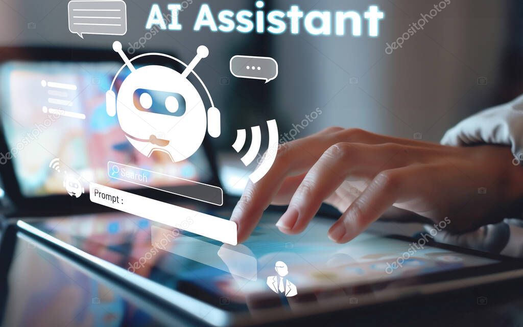 El ser humano interactúa con la inteligencia artificial de inteligencia ...