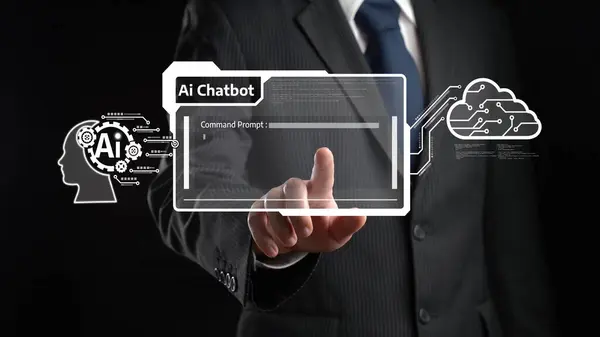 El ser humano interactúa con la inteligencia artificial de inteligencia ...