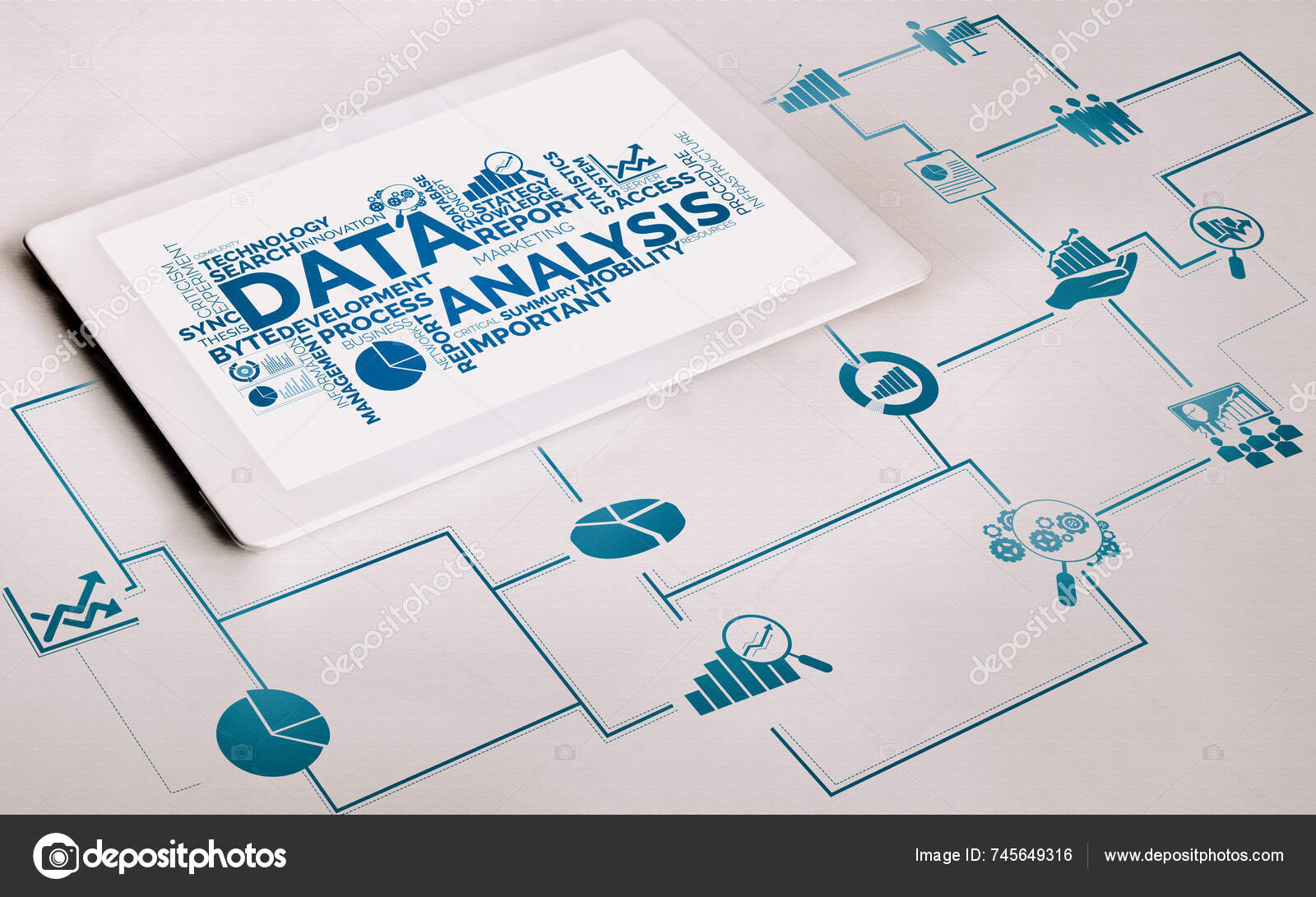 Data Analysis Business Finance Concept Graphic Interface Showing Future ...