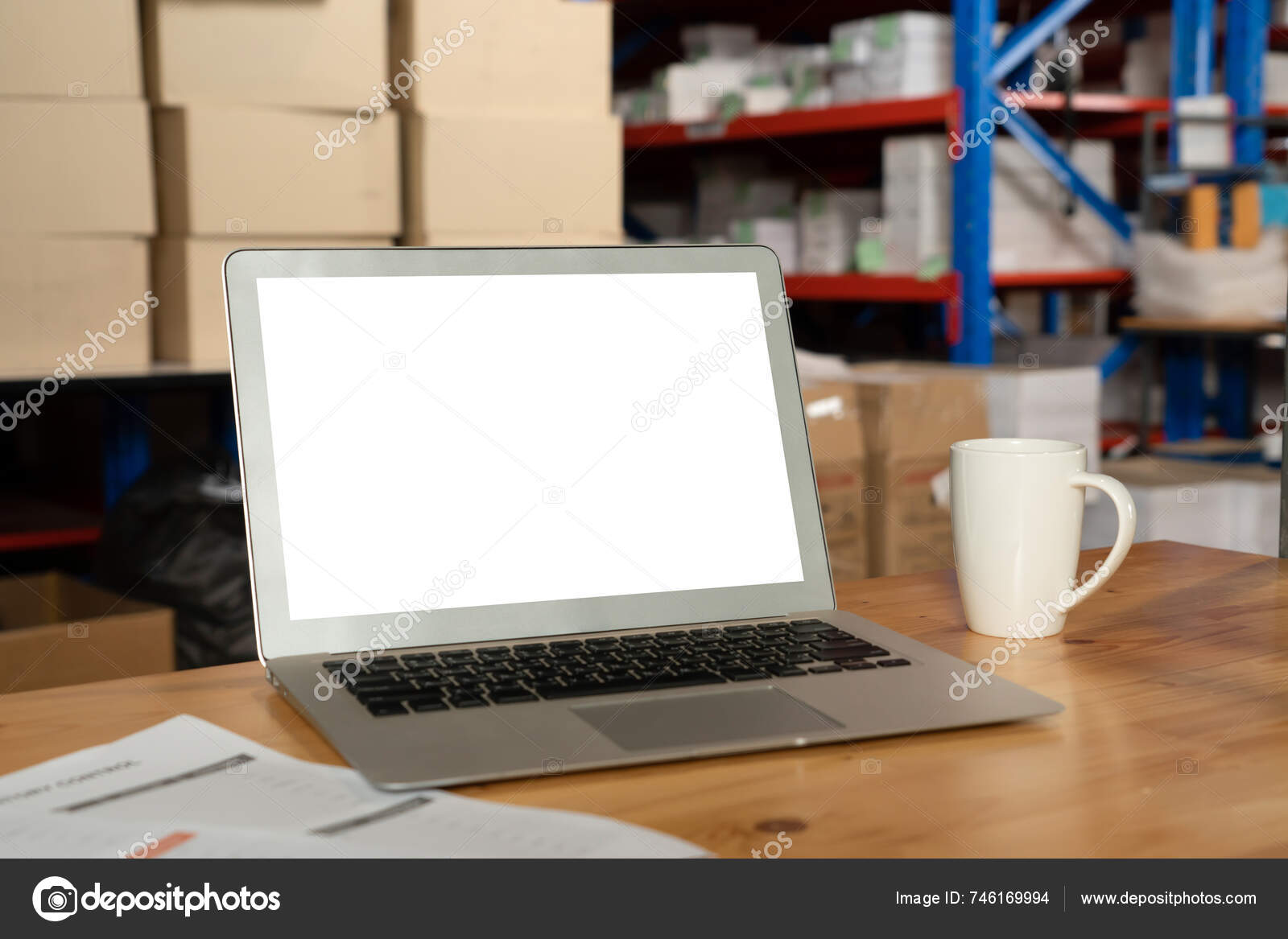 White Empty Screen Modish Computer Your Design Mock Monitor Display ...