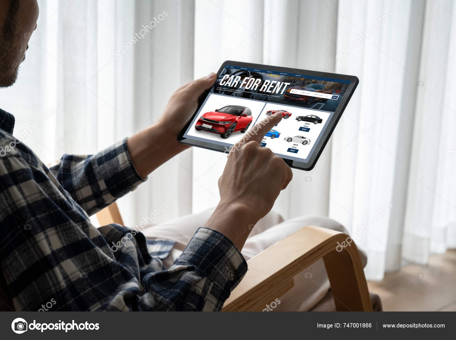 Car Rental Website Computer Screen Tourist Rent Car Transportation ...