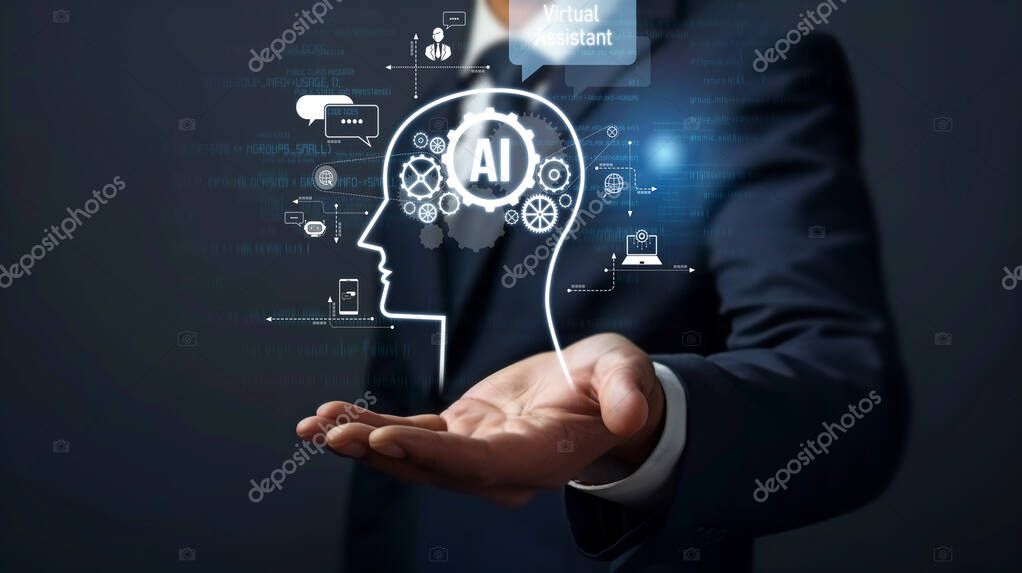 El ser humano interactúa con la inteligencia artificial de inteligencia ...