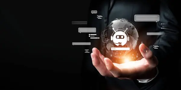 El ser humano interactúa con la inteligencia artificial de inteligencia ...