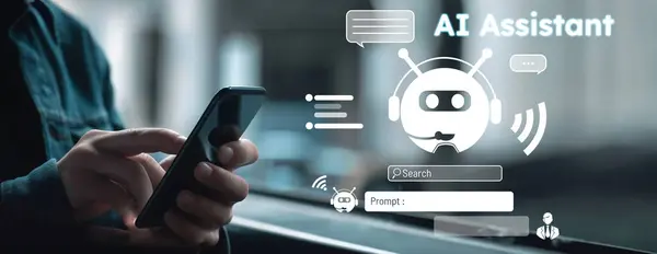 El ser humano interactúa con la inteligencia artificial de inteligencia ...
