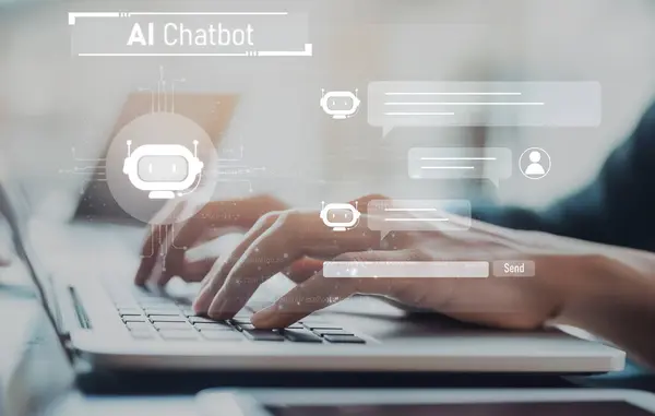 El ser humano interactúa con la inteligencia artificial de inteligencia ...